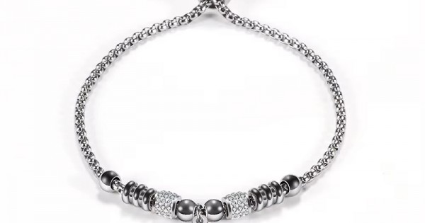 Bratara argintie reglabila din inox cu charm copacul vietii